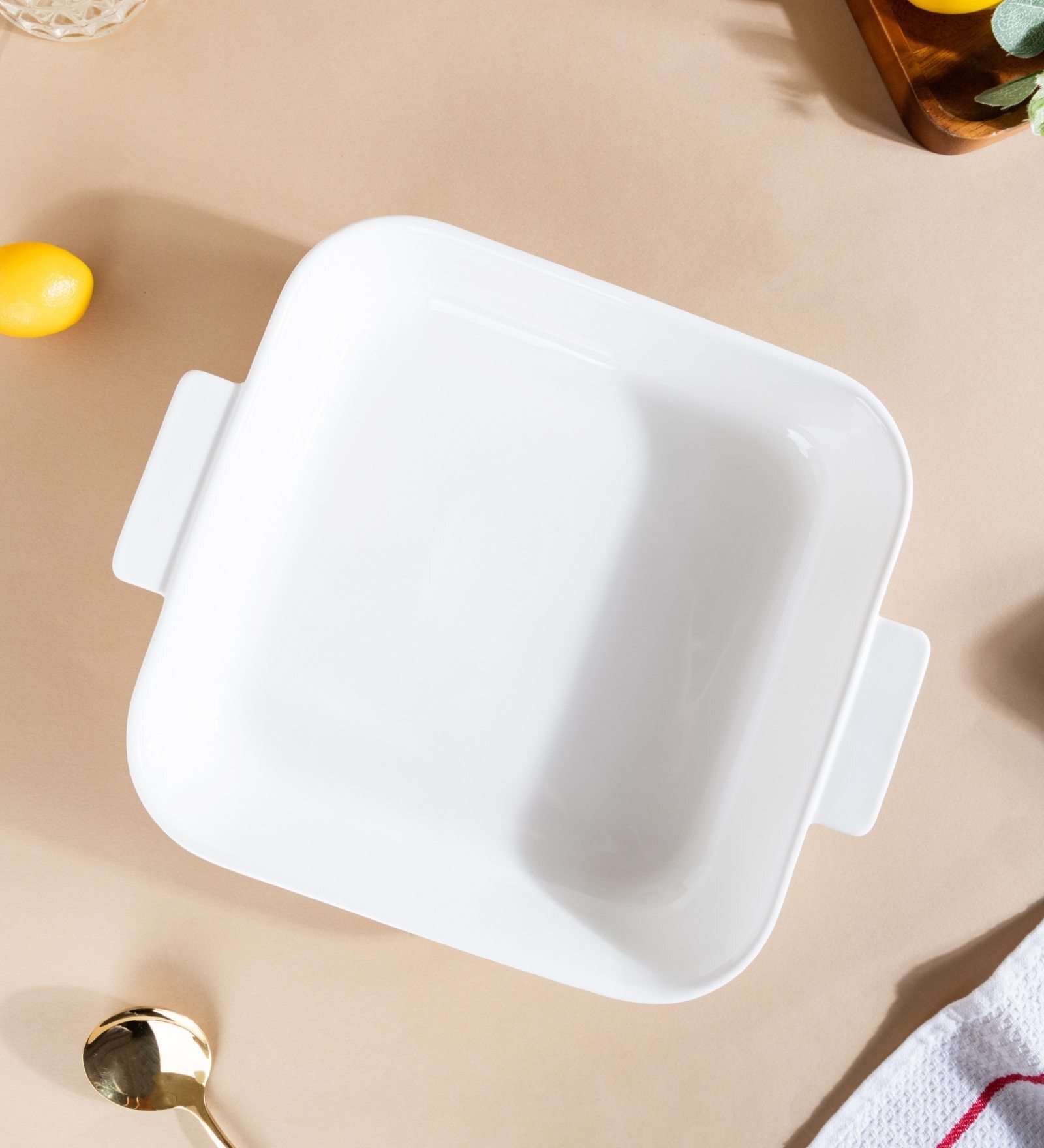 Buy Serena Lily 500ml White Ceramic Bake & Serve Plate with Handle at ...