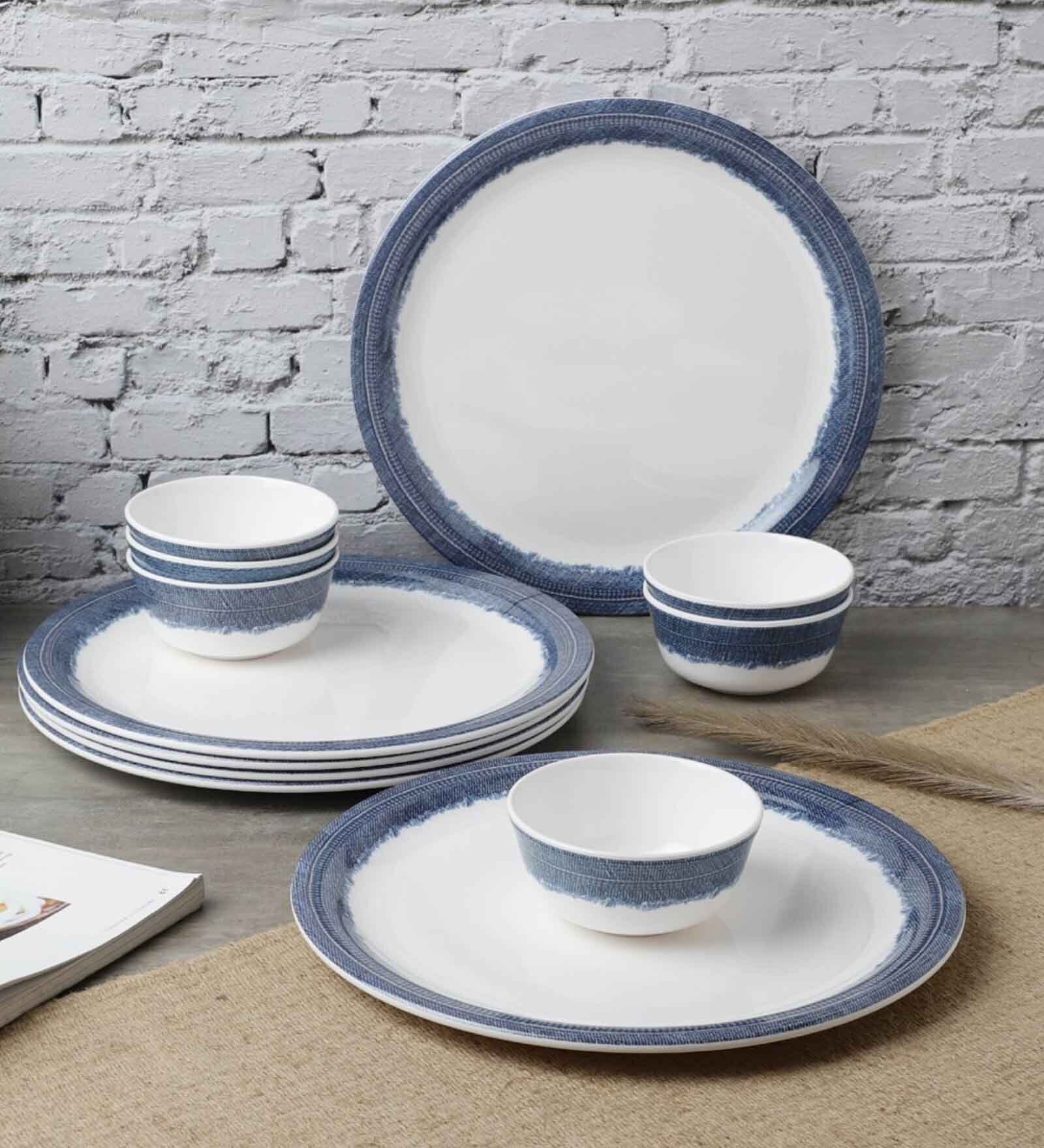Buy Servewell Denim 12 Pc Dinner Set by VarEesha Online - Dinnerware ...