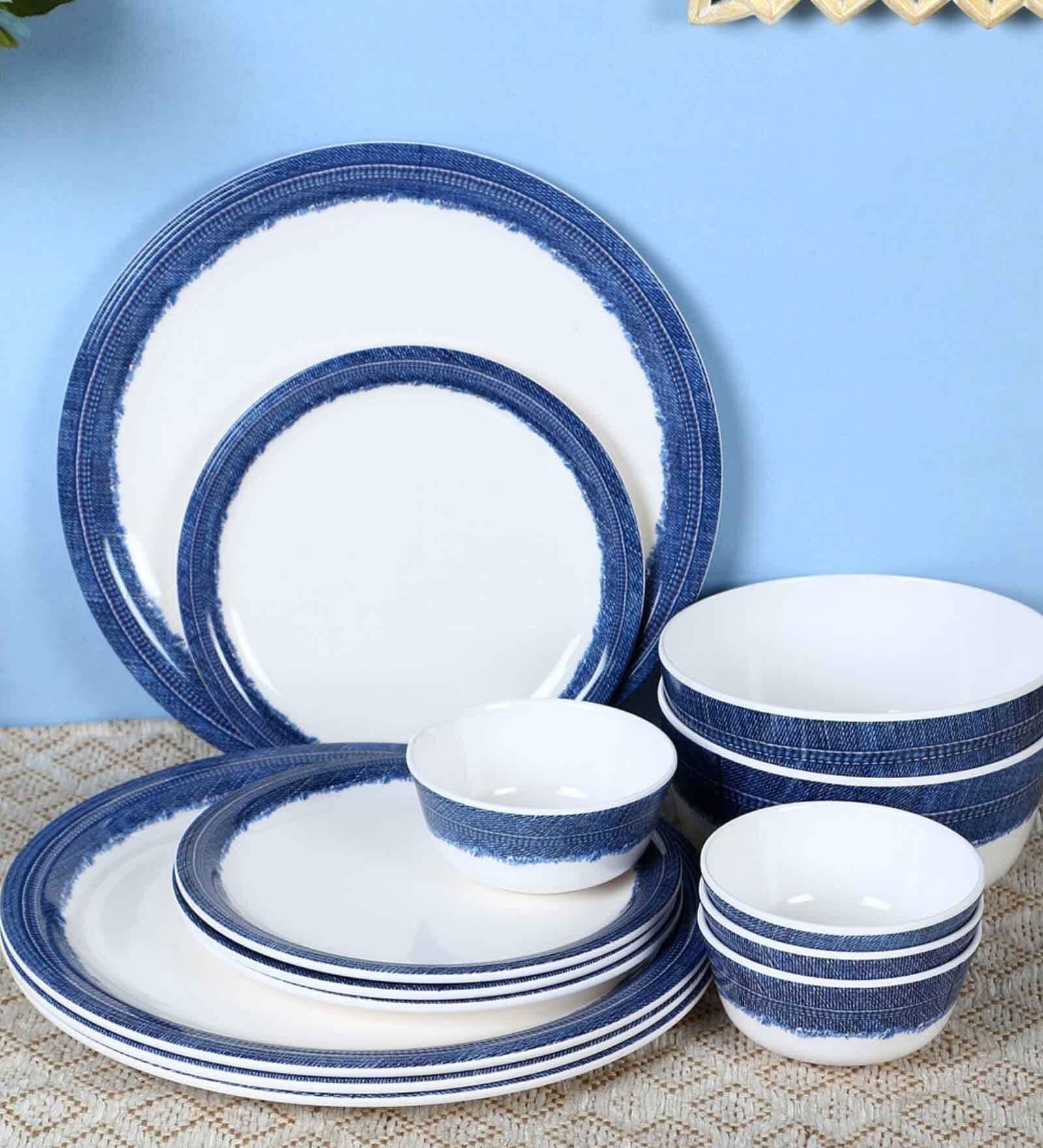 Buy Servewell Denim 14 Pc Dinner Set by VarEesha Online - Dinnerware ...