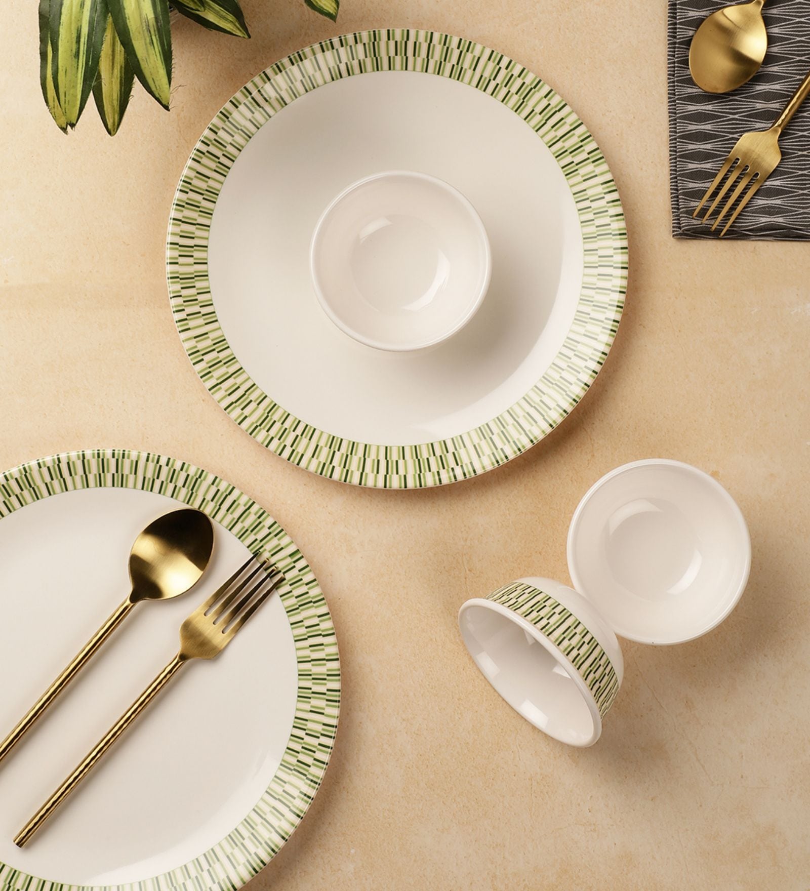 Buy Servewell Savannah White (Set of 18) Dinner Set by Vareesha Online - Dinnerware Sets ...