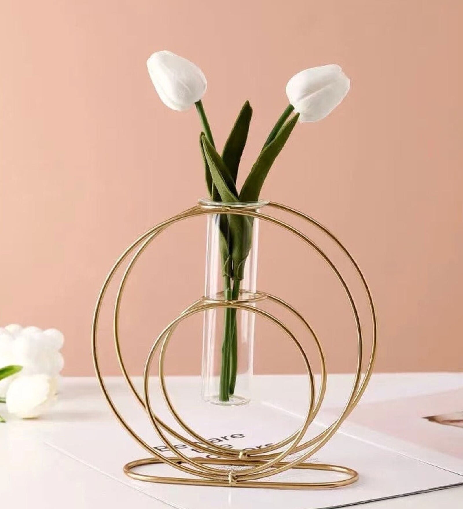 Buy Set of 2 Metal Wire Glass Tube Vase at 55% OFF by Grista Decor ...