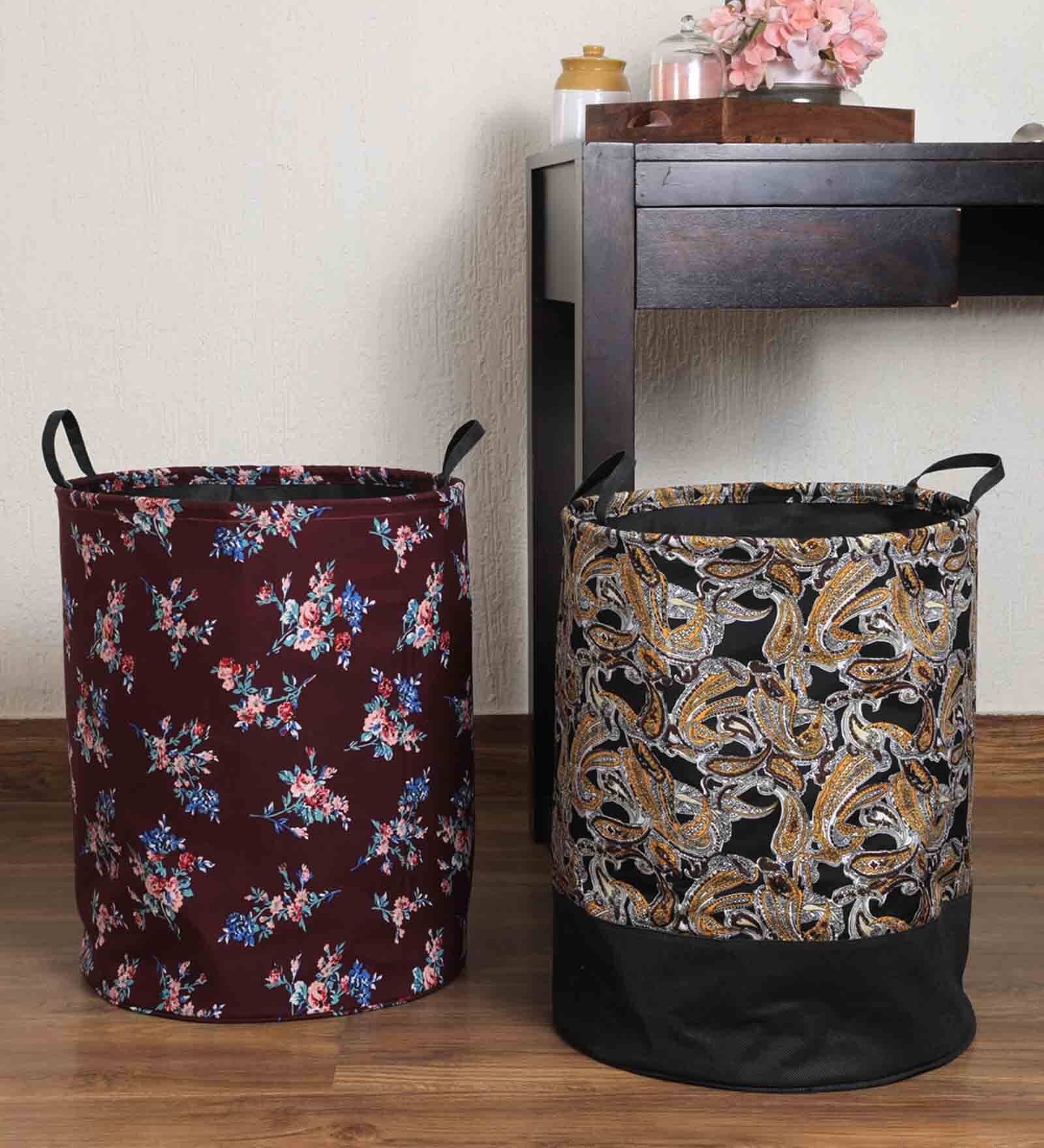 Buy Multicolor Polyester Foldable 80 Liters Laundry Basket at 67% OFF ...