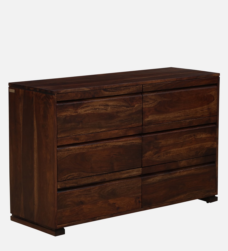 Buy Segur Sheesham Wood Chest Of Drawers In Provincial Teak Finish By ...