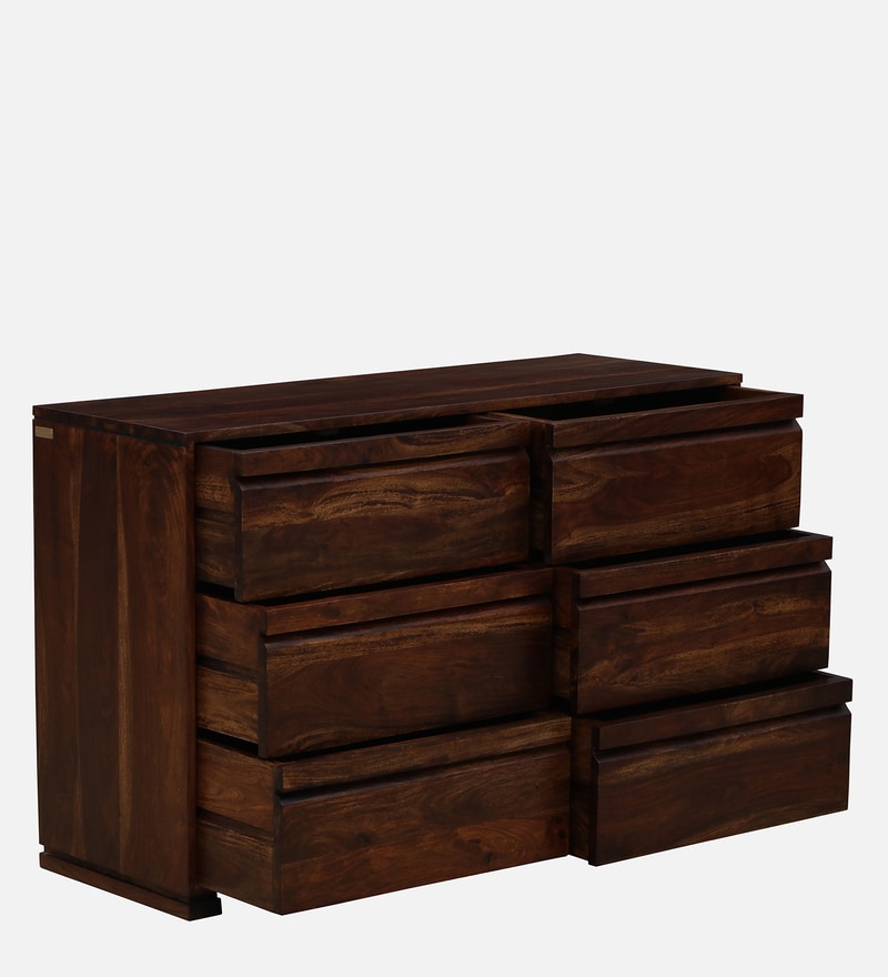 Buy Segur Sheesham Wood Chest Of Drawers In Provincial Teak Finish By ...
