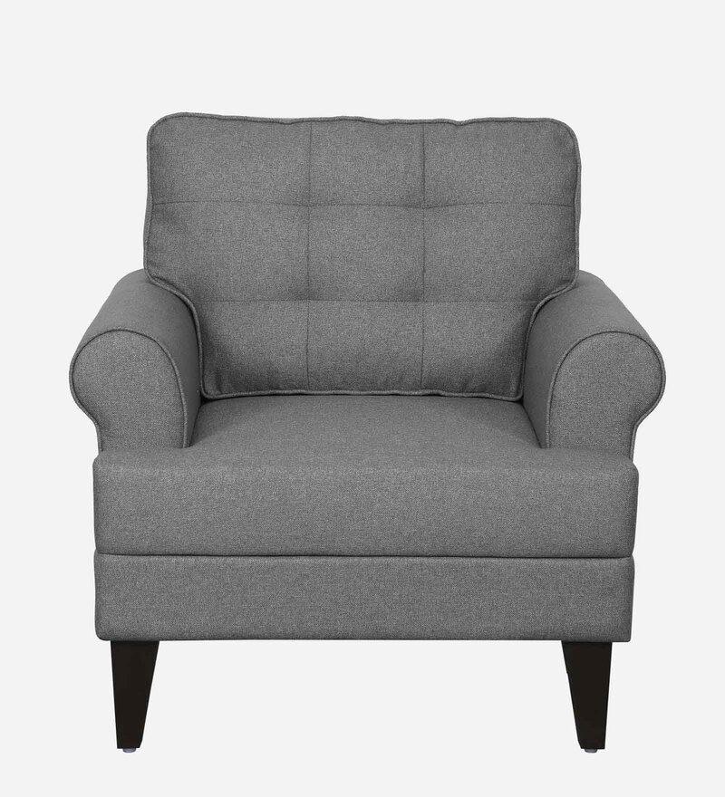 Buy Serena Fabric 1 Seater Sofa In Graphite Grey Colour By Casacraft ...