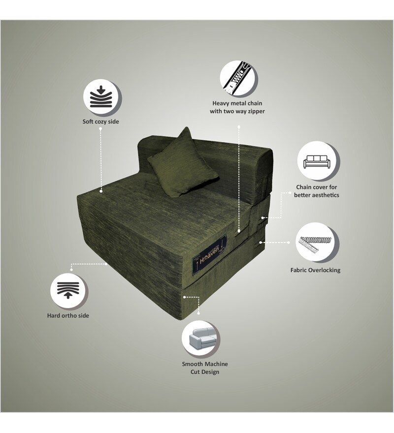 Buy Relax King (72x36) Foam 8 Inch Single Size Sofa Cum Foldable ...