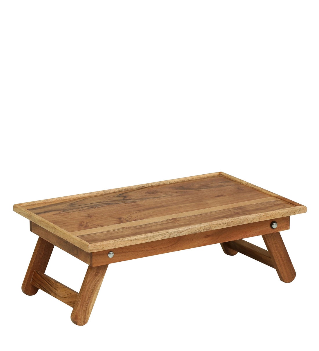 Buy Shalom Solid Wood Portable Table In Natural Finish By Woodsworth ...