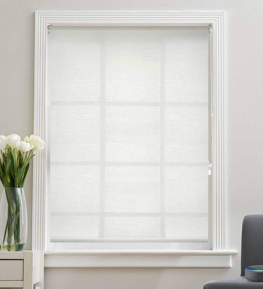 Buy Sheer Textured Corded 84x60 Inches Roller Blind by Deco Window at 5 ...