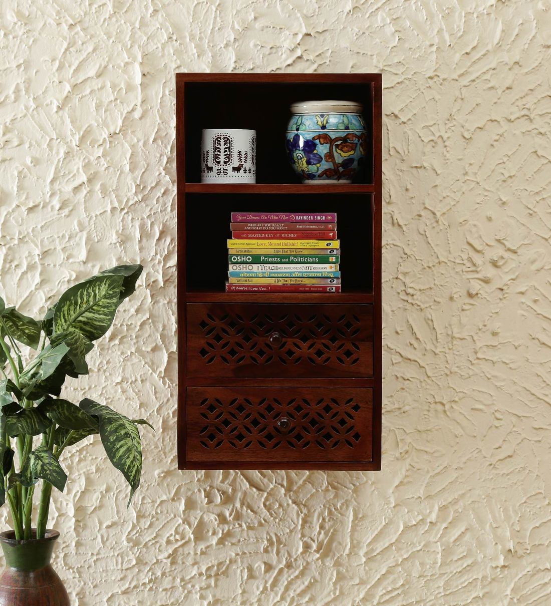 Buy Sheesham Wood Wall Shelf In Teak at 29% OFF by India Home Wood ...