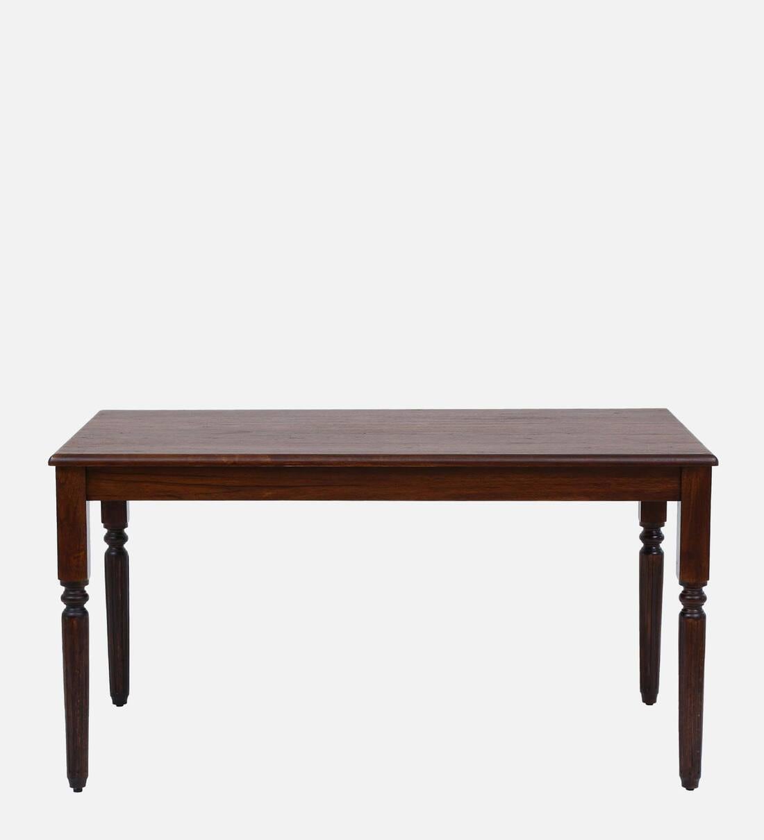 Buy Sheraton Latin Teak Wood 6 Seater Dining Table In Provinicial Teak ...