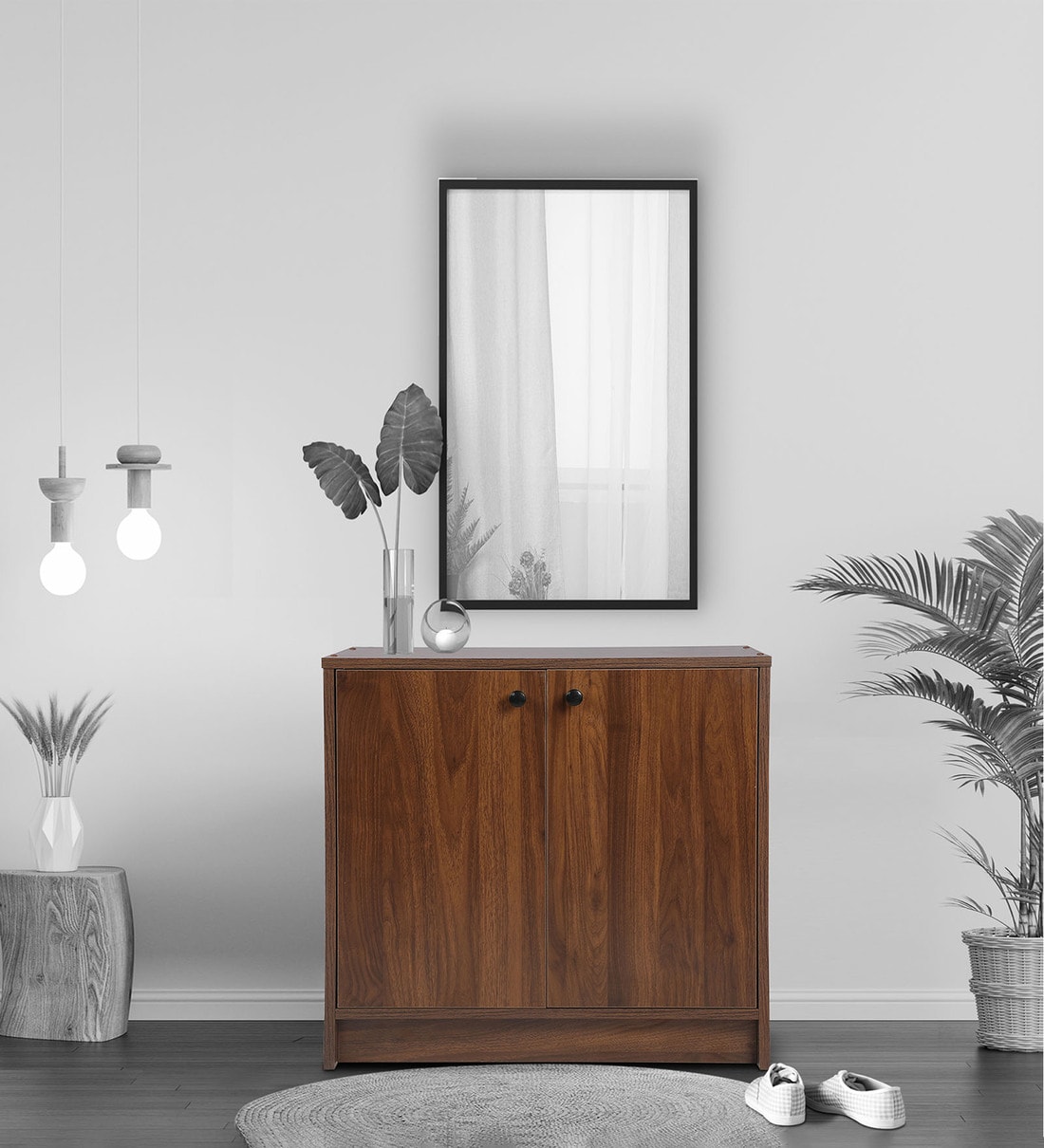 Buy Aug Small Shoe Cabinet in Columbian Walnut Finish at 43% OFF by ...