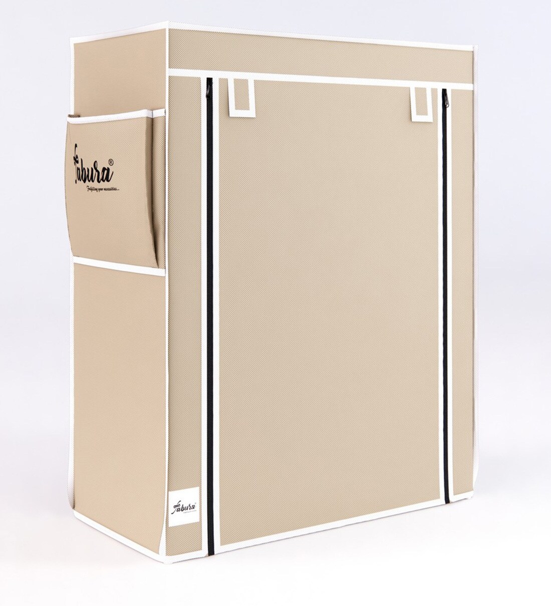 Buy Chevy Fabric Open Shoe Rack in Beige Finish by FABURA Online - Open ...