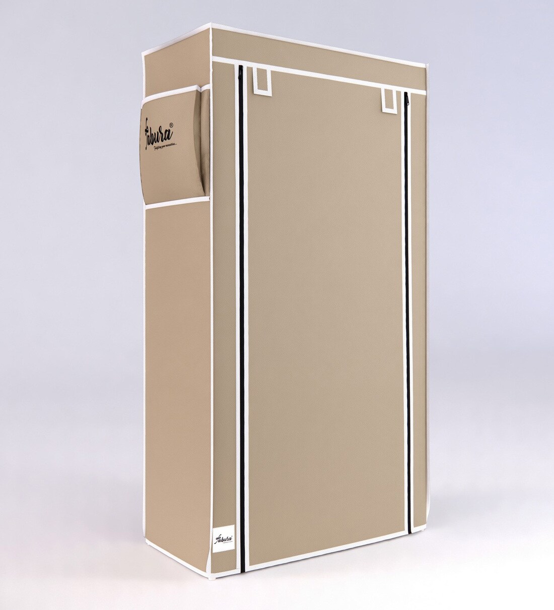 Buy Alpine Fabric Open Shoe Rack in Beige Finish Online - Open Shoe ...