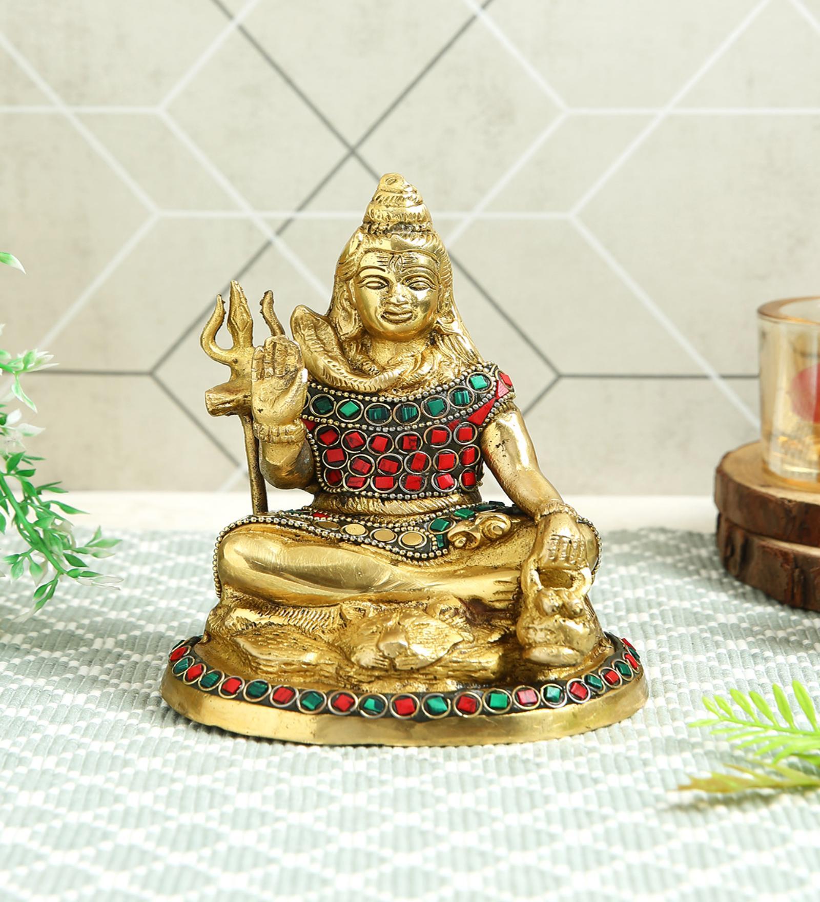 Buy Shankar Ji Multicolour Brass Idol at 32% OFF by Imli street | Pepperfry
