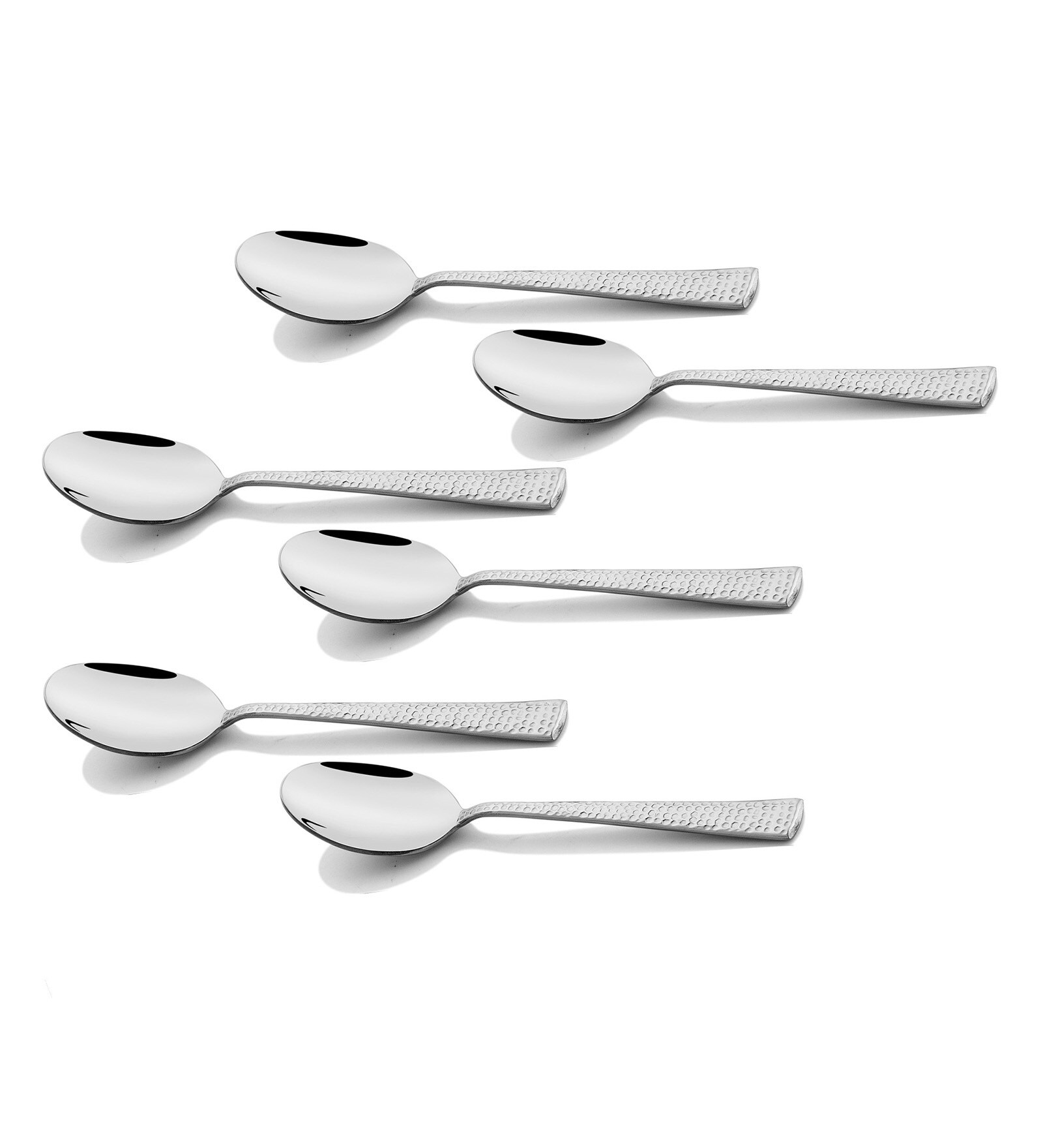 Buy Shapes Hammer Stainless Steel Spoon - Set of 6 Online - Spoons ...