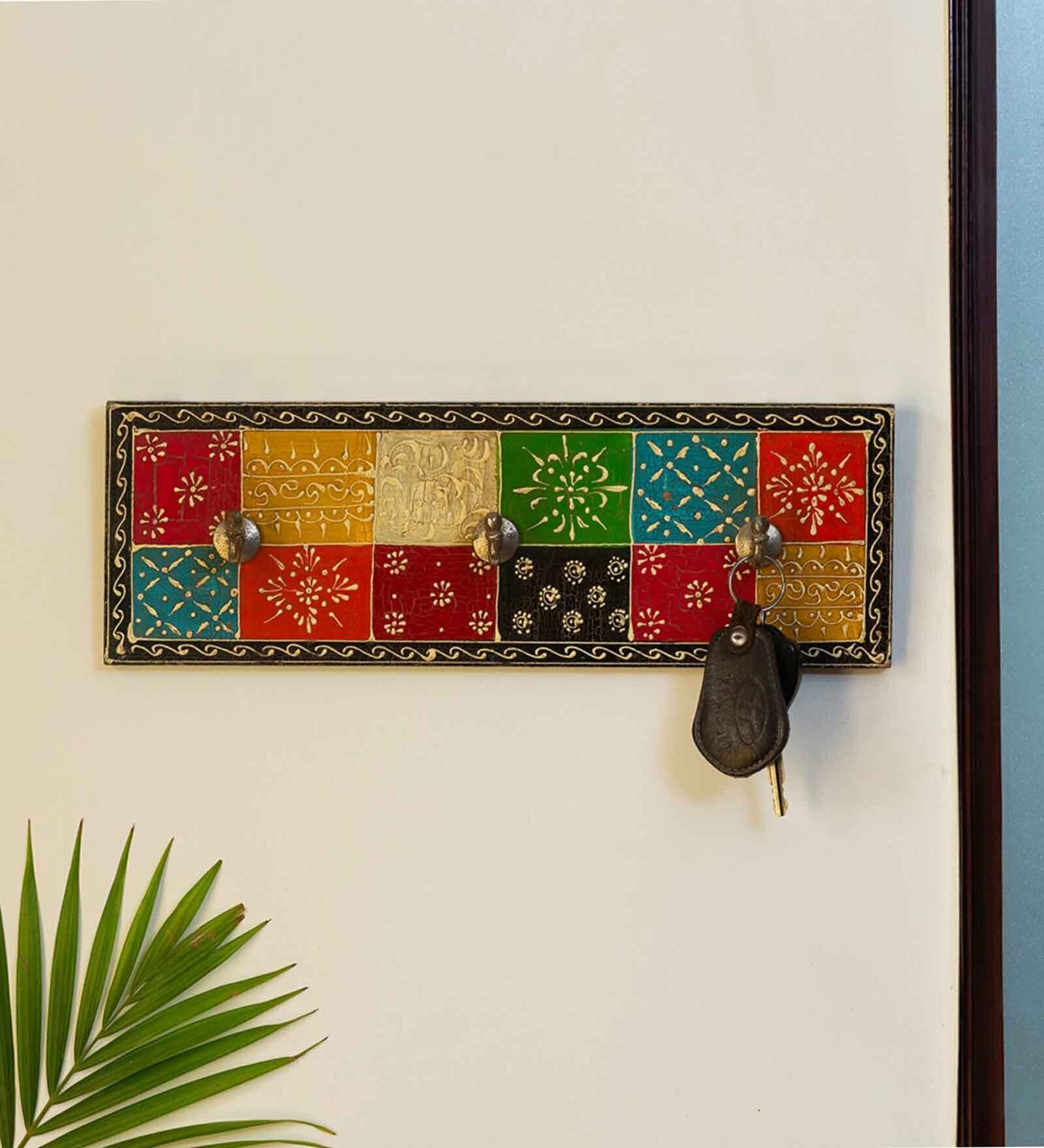 Buy Sheesham Wood Rajasthani Rang Key Holder By ExclusiveLane at 48% ...