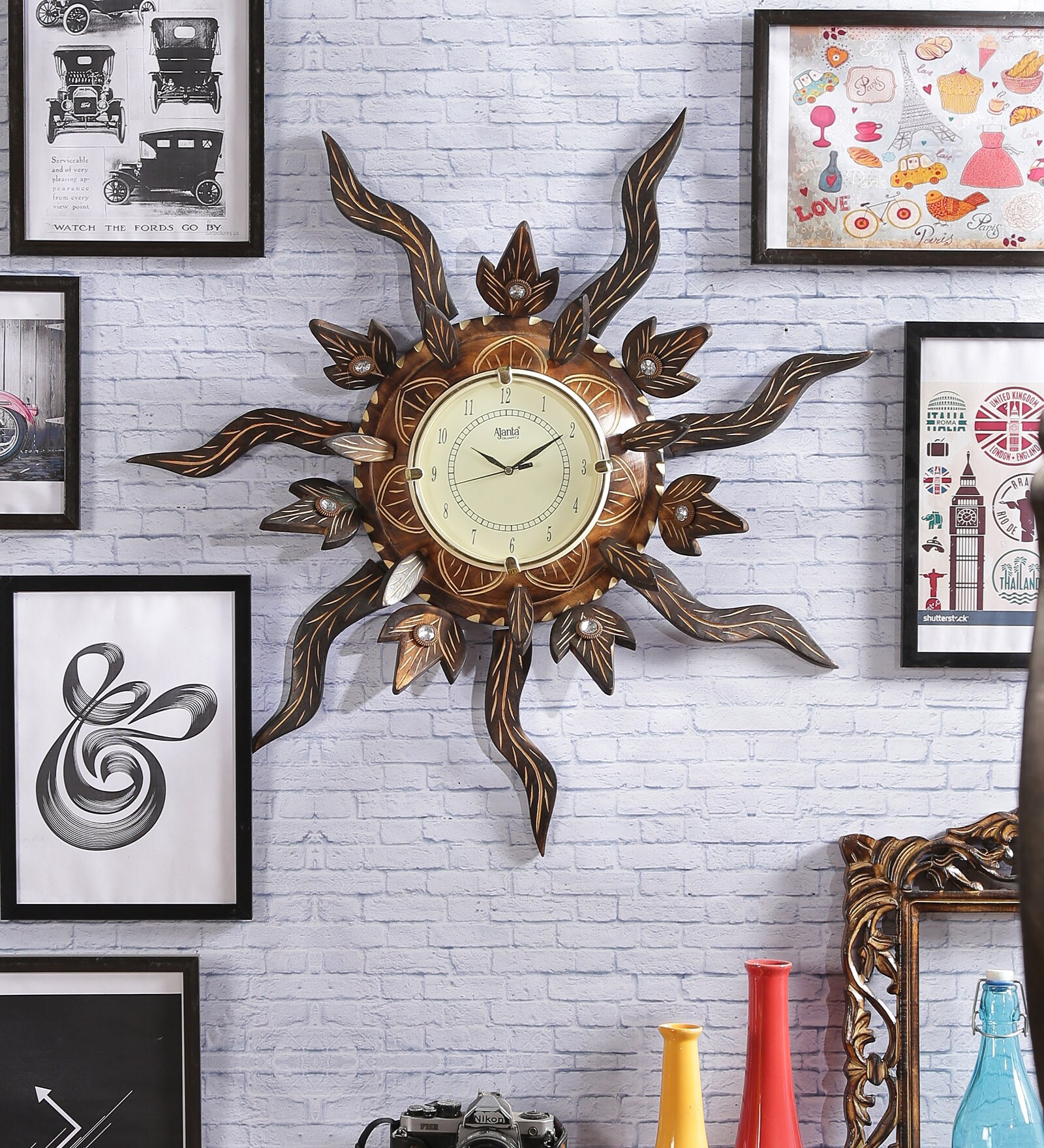 Buy Brown Solid Wood Bludgeon Novelty Wall Clock at 14% OFF by Shilpi ...
