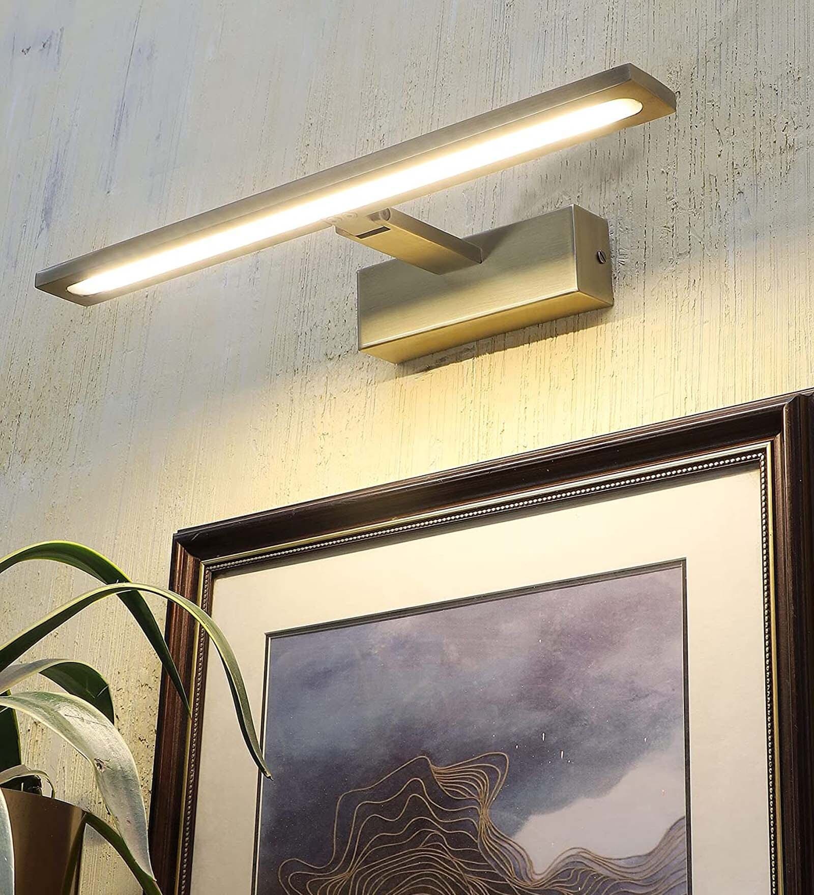 Buy Shinny Metal LED Picture Light (Gold) at 25% OFF by Ujjala | Pepperfry