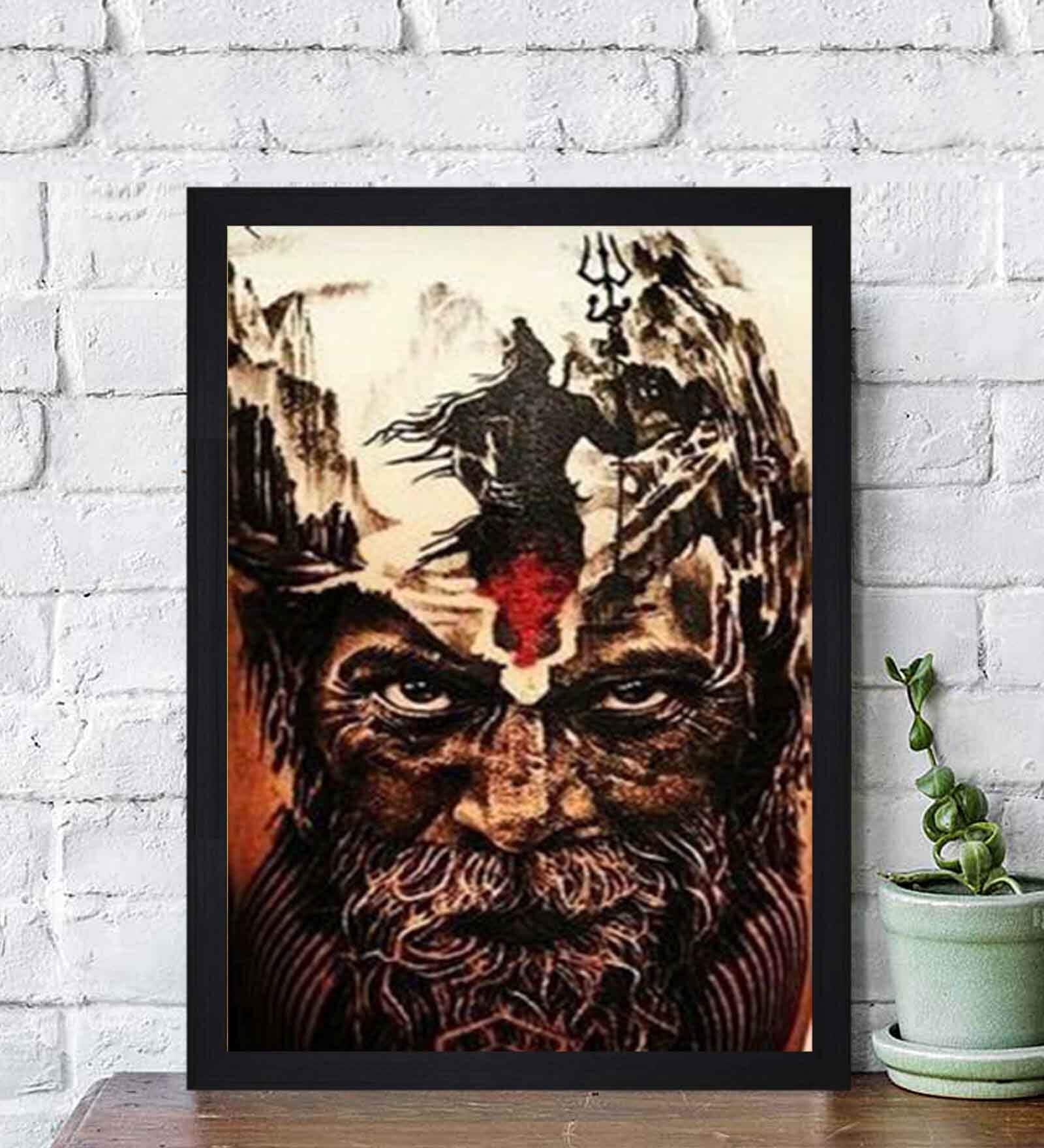 Buy Shiva Roop Texture Paper Framed Art Print by Cheque Decor at 27% ...