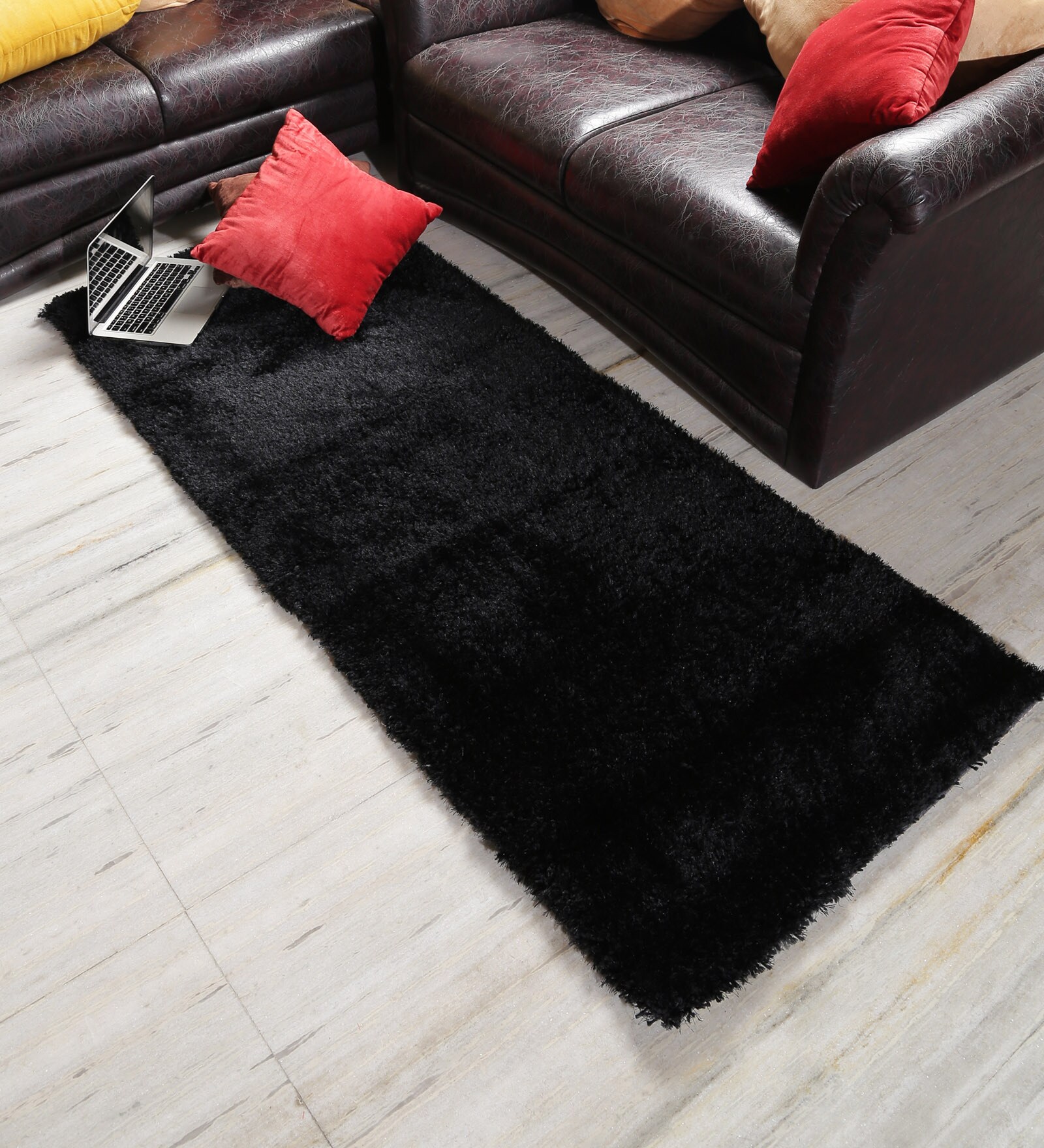 Buy Shobha Woollens Black Polyester Runner Online - Testing - Testing ...