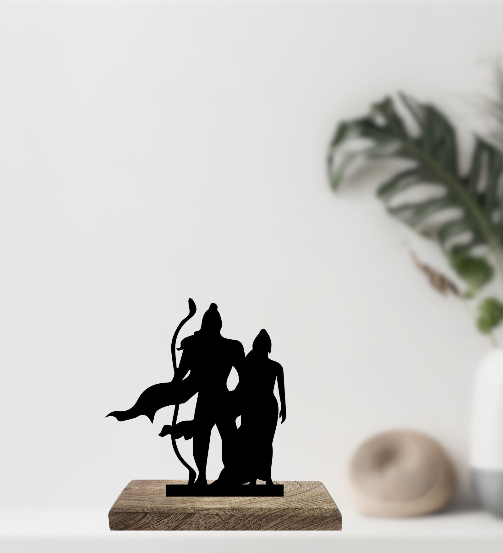 Buy Shri Ram And Sita Black Mango Wood & Iron Idol at 23% OFF by ...