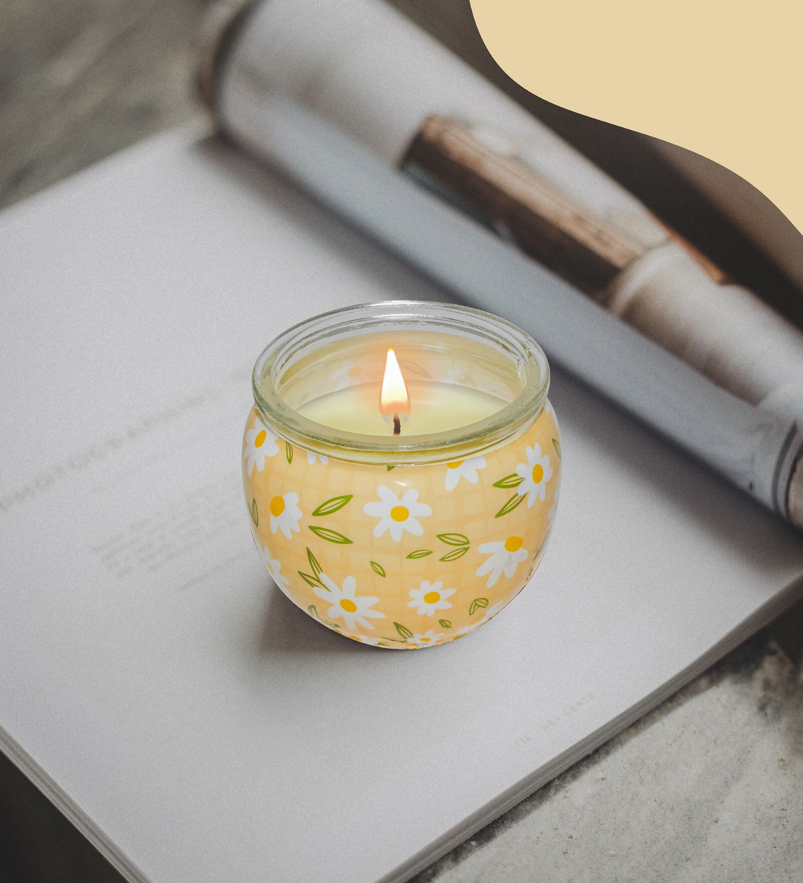Buy Shrink Sleeve Glass Candle (French Vanilla) - 85 gms at 1% OFF by ...