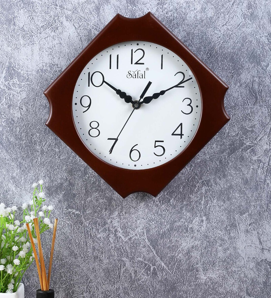 Buy Sweep Mechanism Engineered Wood Wall Clock at 21% OFF by Safal ...