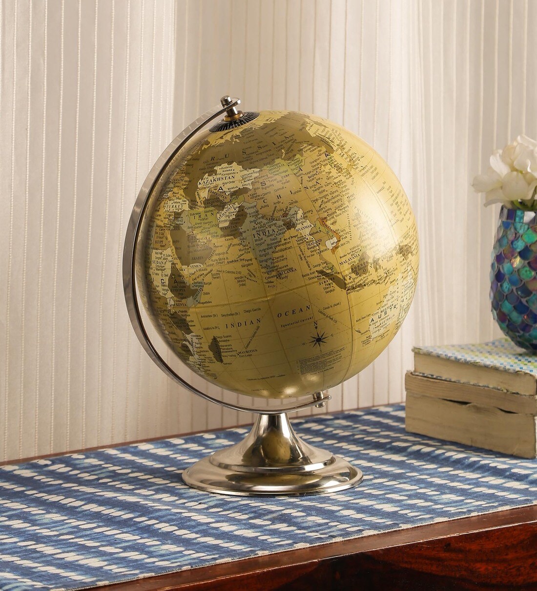 Buy Silver Aluminium Deco Sphere Ball by MMI Overseas Online - Globes ...