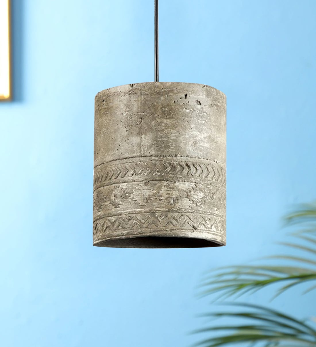 Buy Silver Feather Cement Single Hanging Light by Oorjaa at 38% OFF by ...