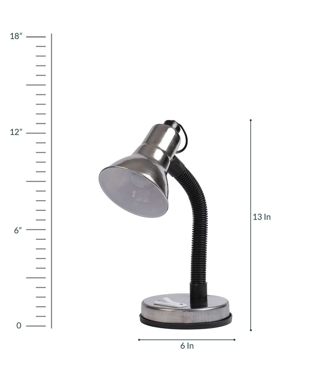Buy Mylo Silver Study Lamp With Metal Base By BrightDaisy Online - Work ...