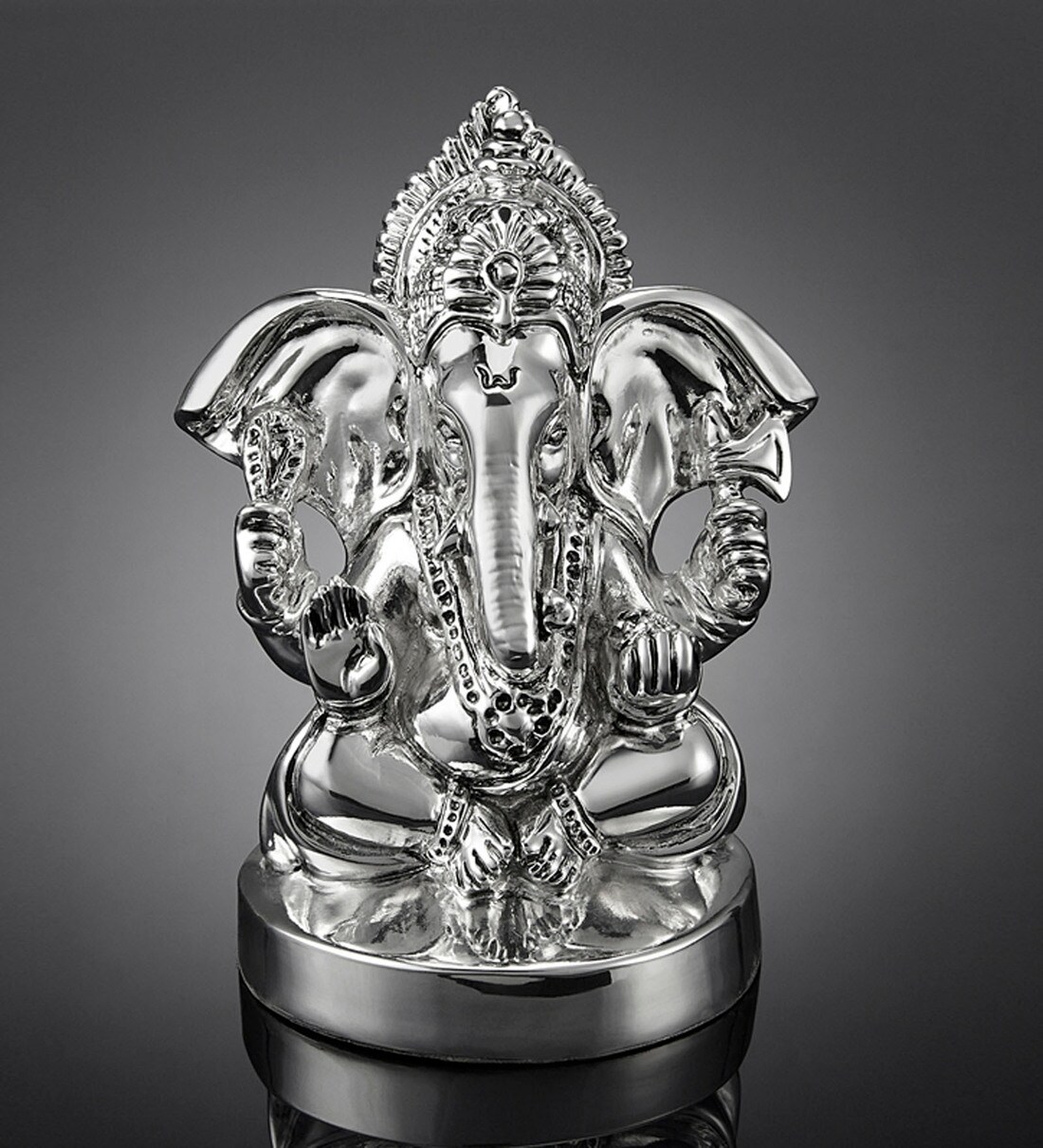Buy Silver Resin Divinity Ganesha Idol by Shaze Online - Ganesha ...