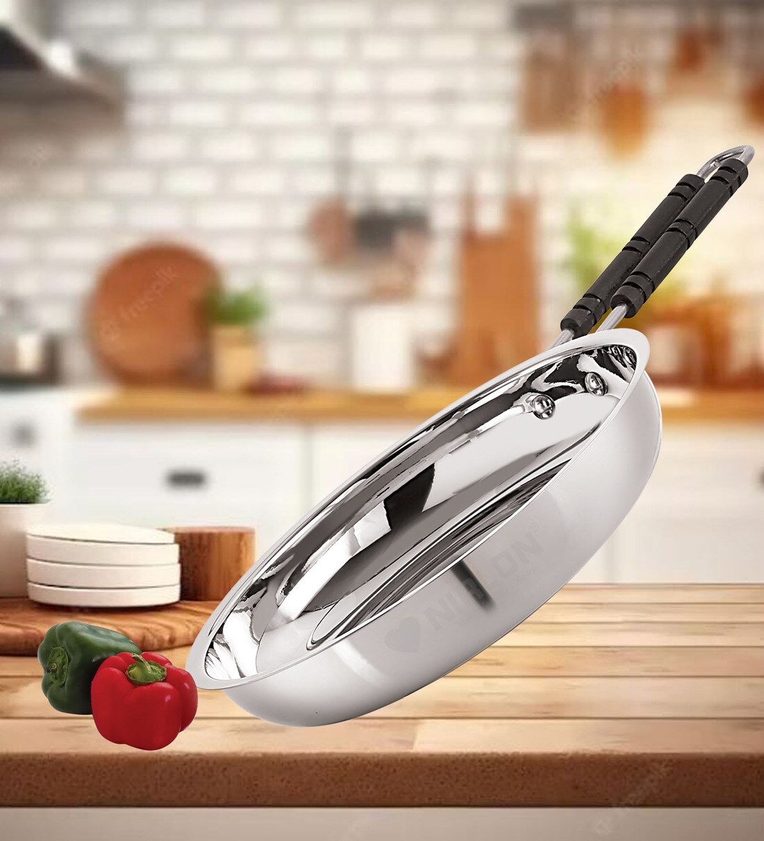 Buy Silver Stainless Steel 1.4 litre Sandwich Bottom Induction & Gas ...