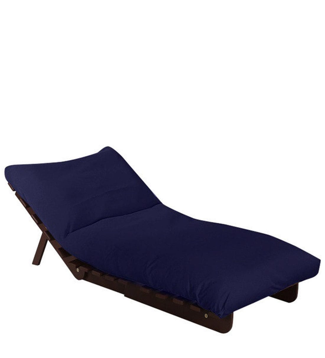 Buy Single Futon with Mattress in Dark Blue Colour by Auspicious Home ...