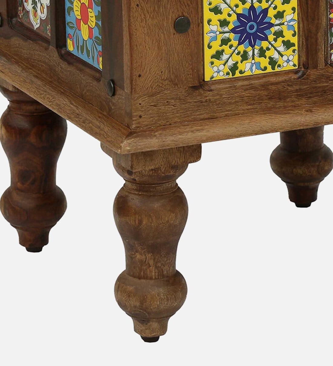 Buy Siramika Sheesham Wood Stool In Provincial Teak Finish By Mudramark ...