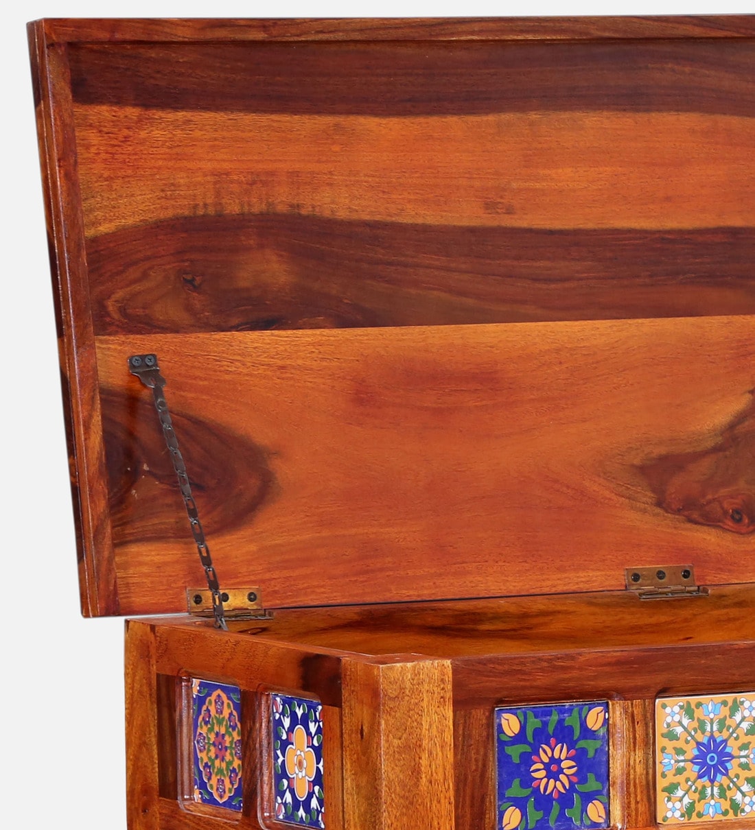 Buy Siramika Sheesham Wood Console Table In Honey Oak Finish Online ...
