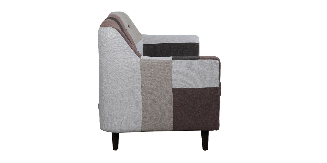 Buy Fernand Fabric 2 Seater Sofa In Brown Blocks By Casacraft Online ...