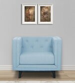 Buy Fermin Fabric 1 Seater Sofa In Ice Blue Colour By Casacraft Online ...