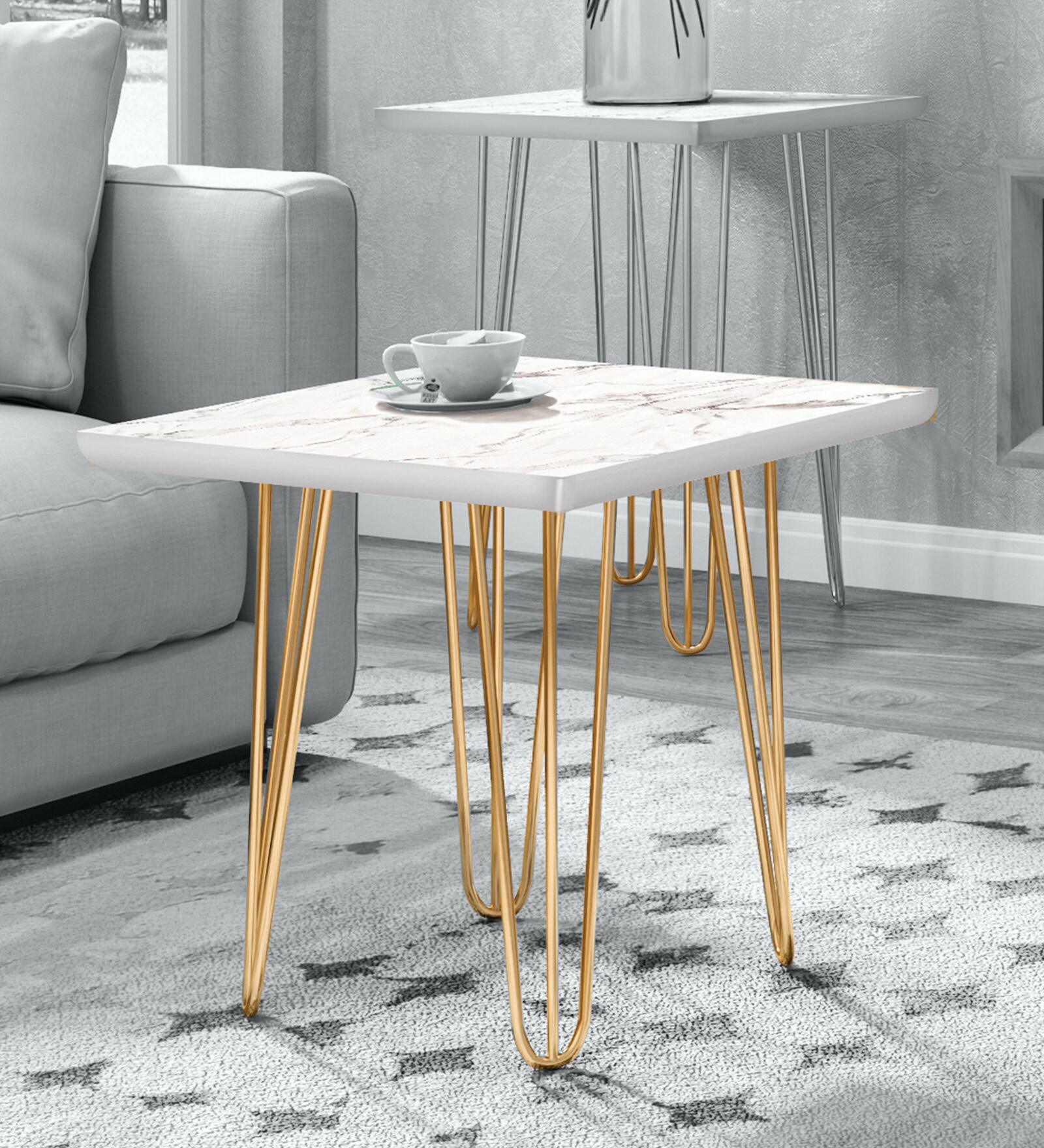 Buy Carrara Coffee Table in White & Golden Finish at 19% OFF by Colibri ...