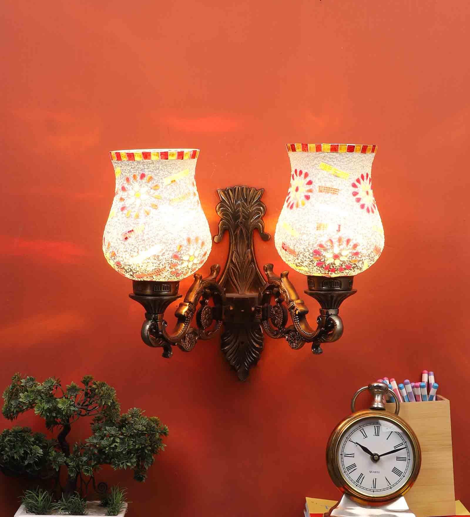 Buy Siglo Antique Brass Wall Sconces By Eliante By Jainsons Lights at ...
