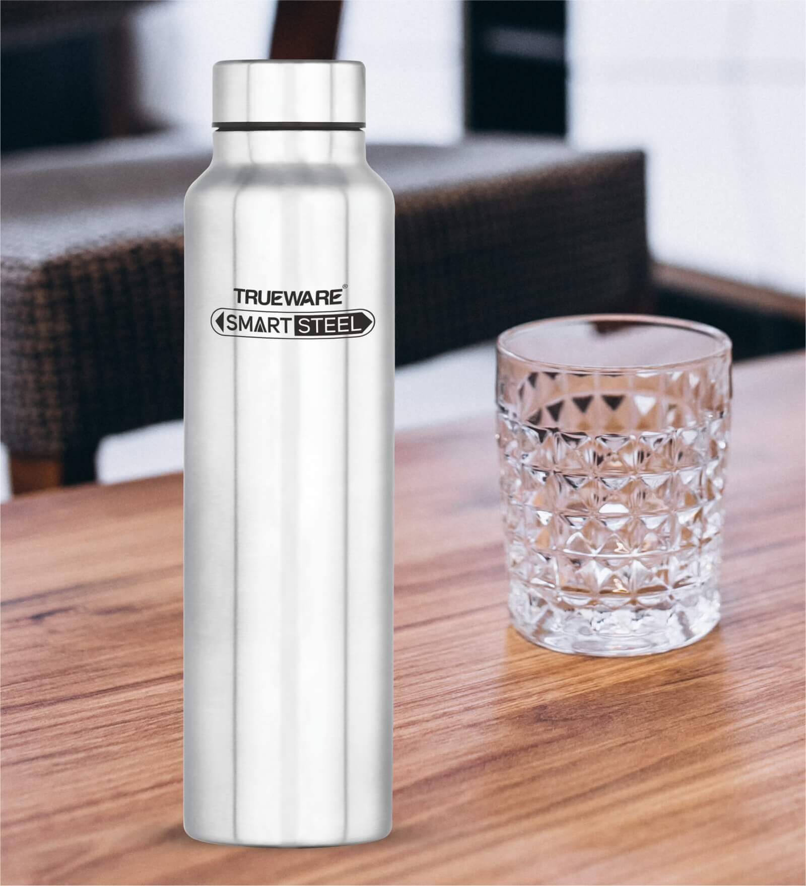 Buy Silver 1000ml Smart Steel Stainless Steel (Set of 3) Water Bottle ...