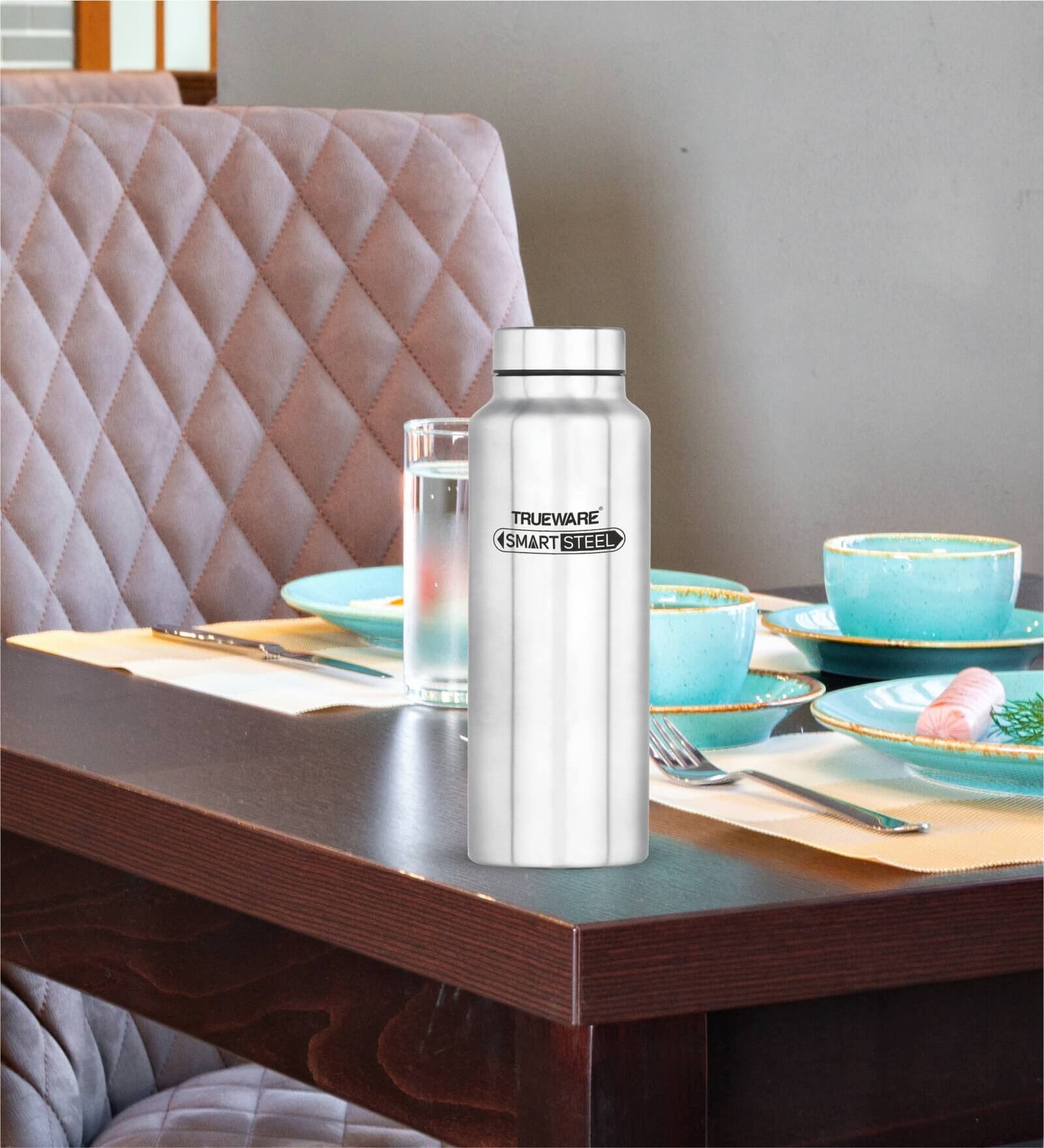 Buy Silver 700ml Smart Steel Stainless Steel (Set of 3) Water Bottle at ...