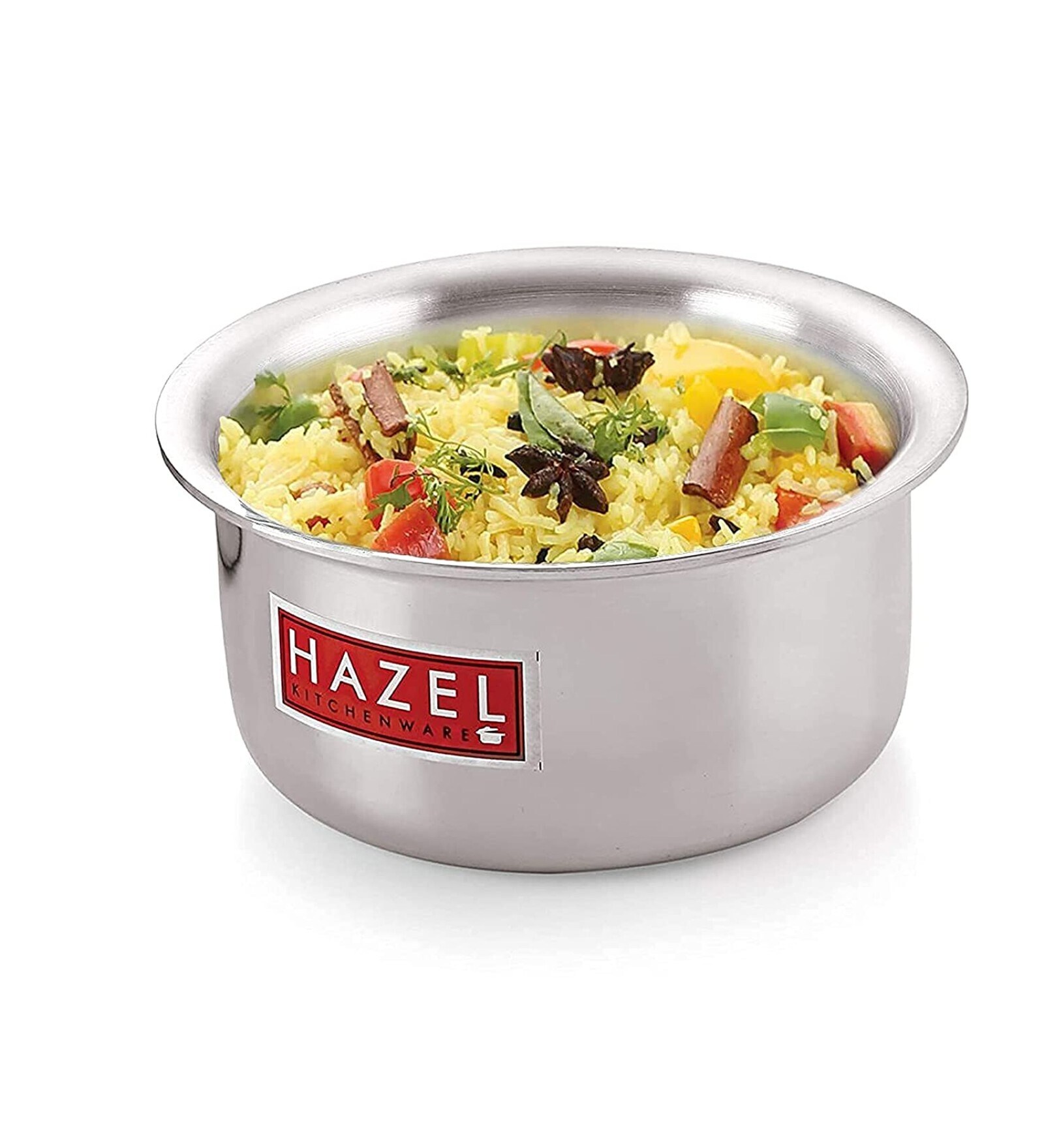 Buy Arabesque 2 Ltrs Induction Friendly Silver Aluminium Cooking Pot at ...