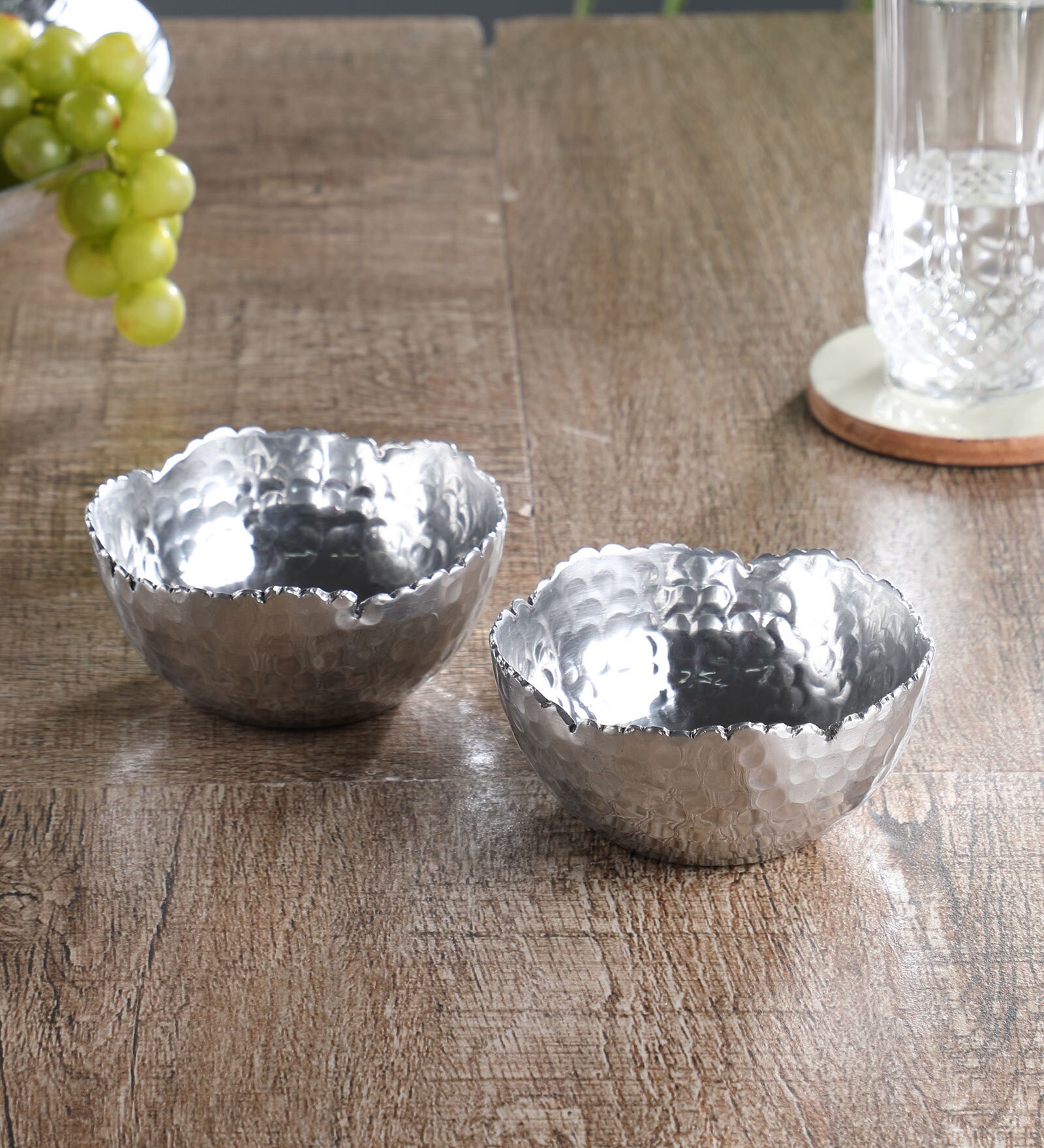 Buy 326 ML Aluminium Serving Bowls Set of 2 by Saaga Online - Serving ...