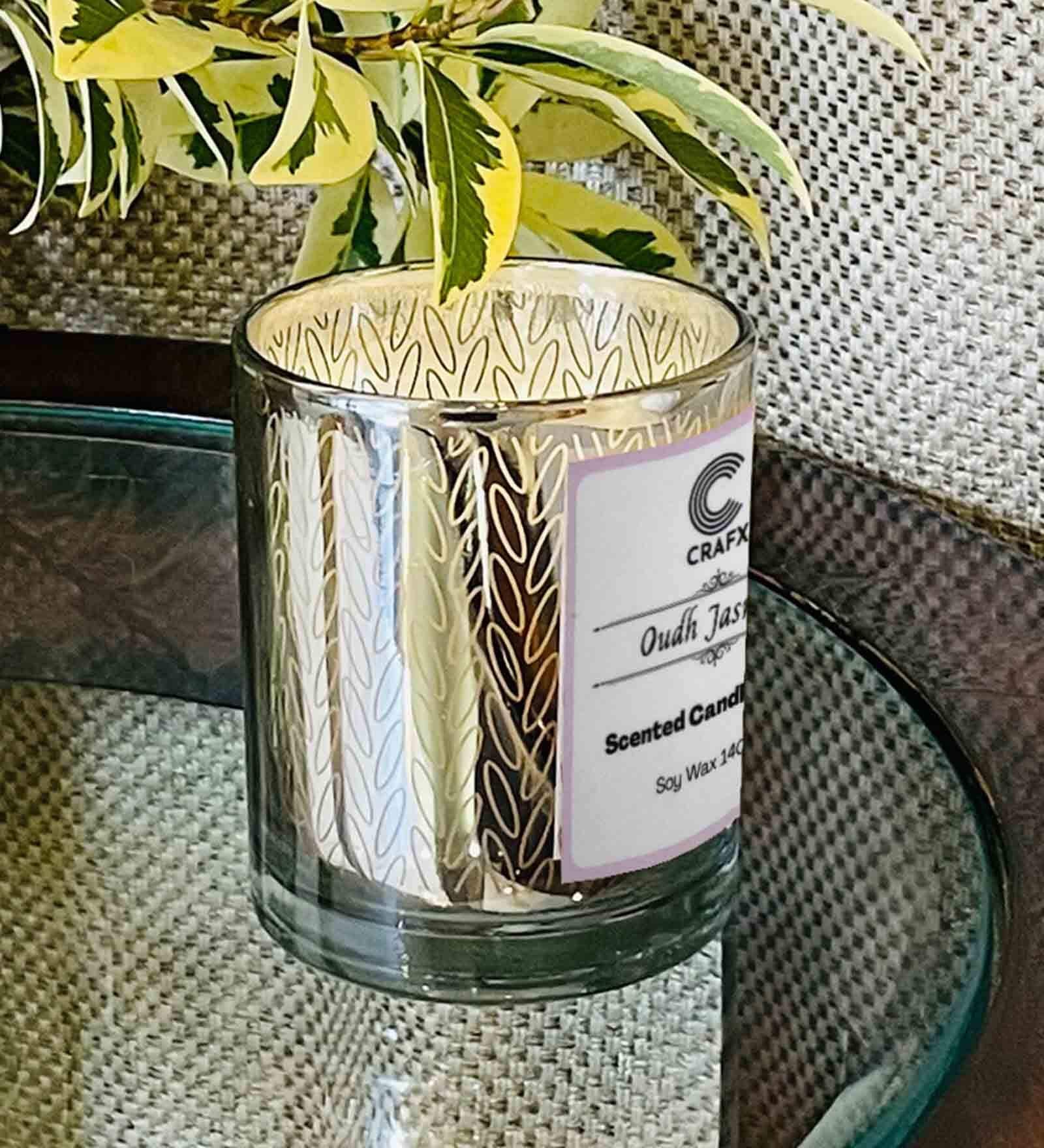 Buy Oudh Jasmine Silver Glass Scented Candles at 17% OFF by CRAFX ...
