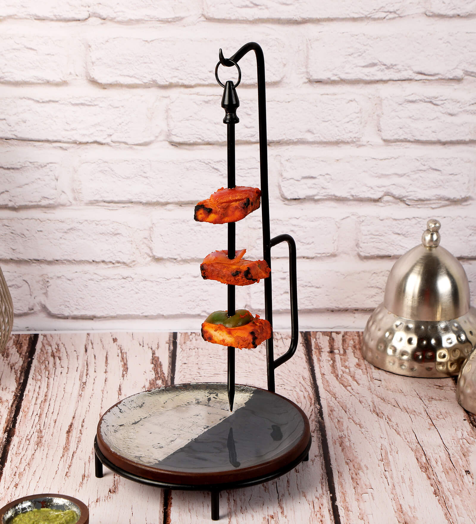 Buy Silver Mango wood & Aluminium 18 Inch Appetizer Platters at 58% OFF ...