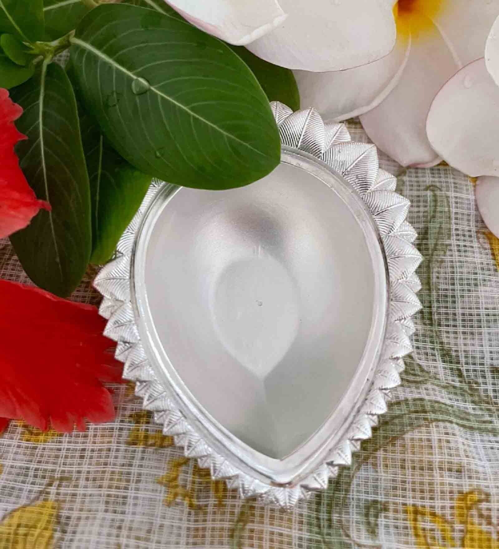 Buy Silver Plated Diya Decor Gift at 4% OFF by Krysaliis Solid Silver ...