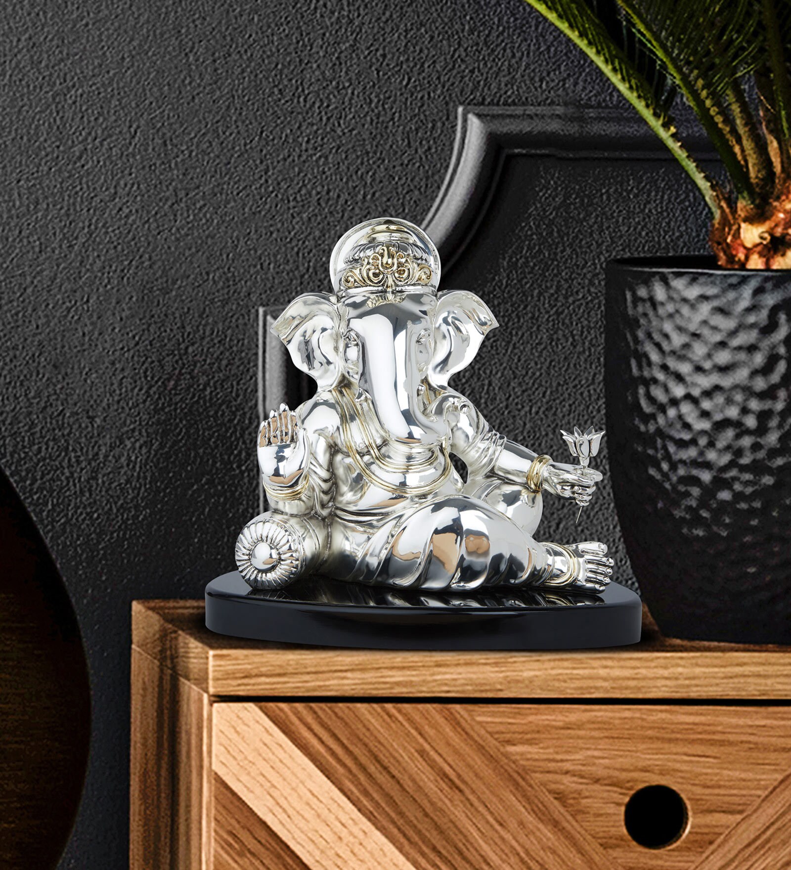 Buy Silver Resin Classy And Refined Equi Ganesha Idol by Shaze at 20% ...