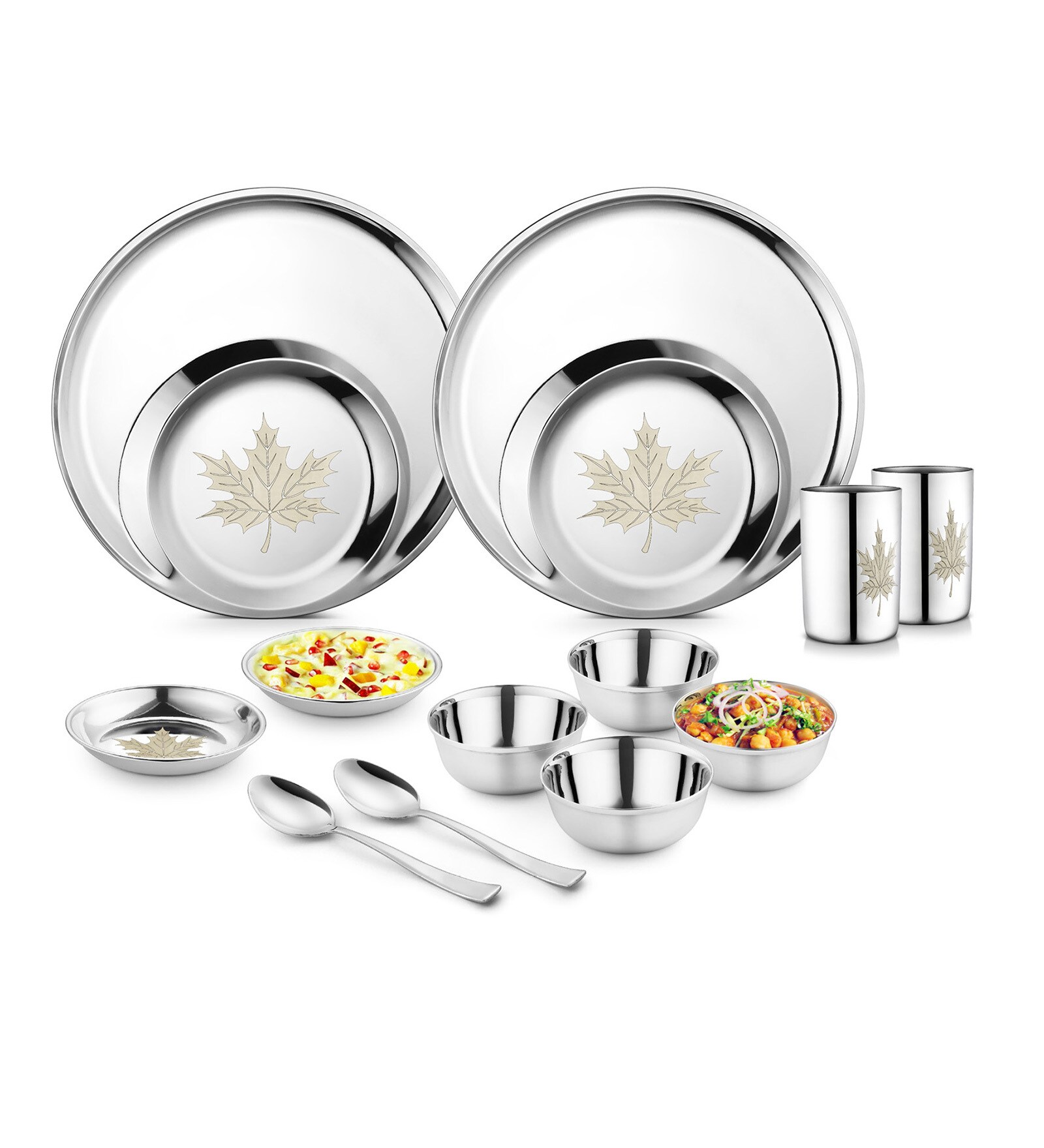 Buy Heavy Gauge Stainless Steel Dinner Set - 12 Pieces By Jensons ...