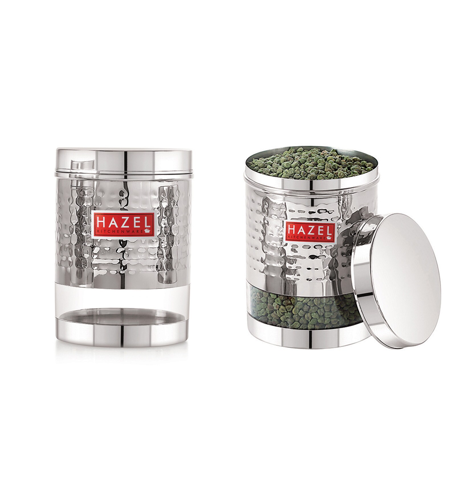 Buy Silver Stainless Steel 1350 ml Glossy See Through Storage Container ...