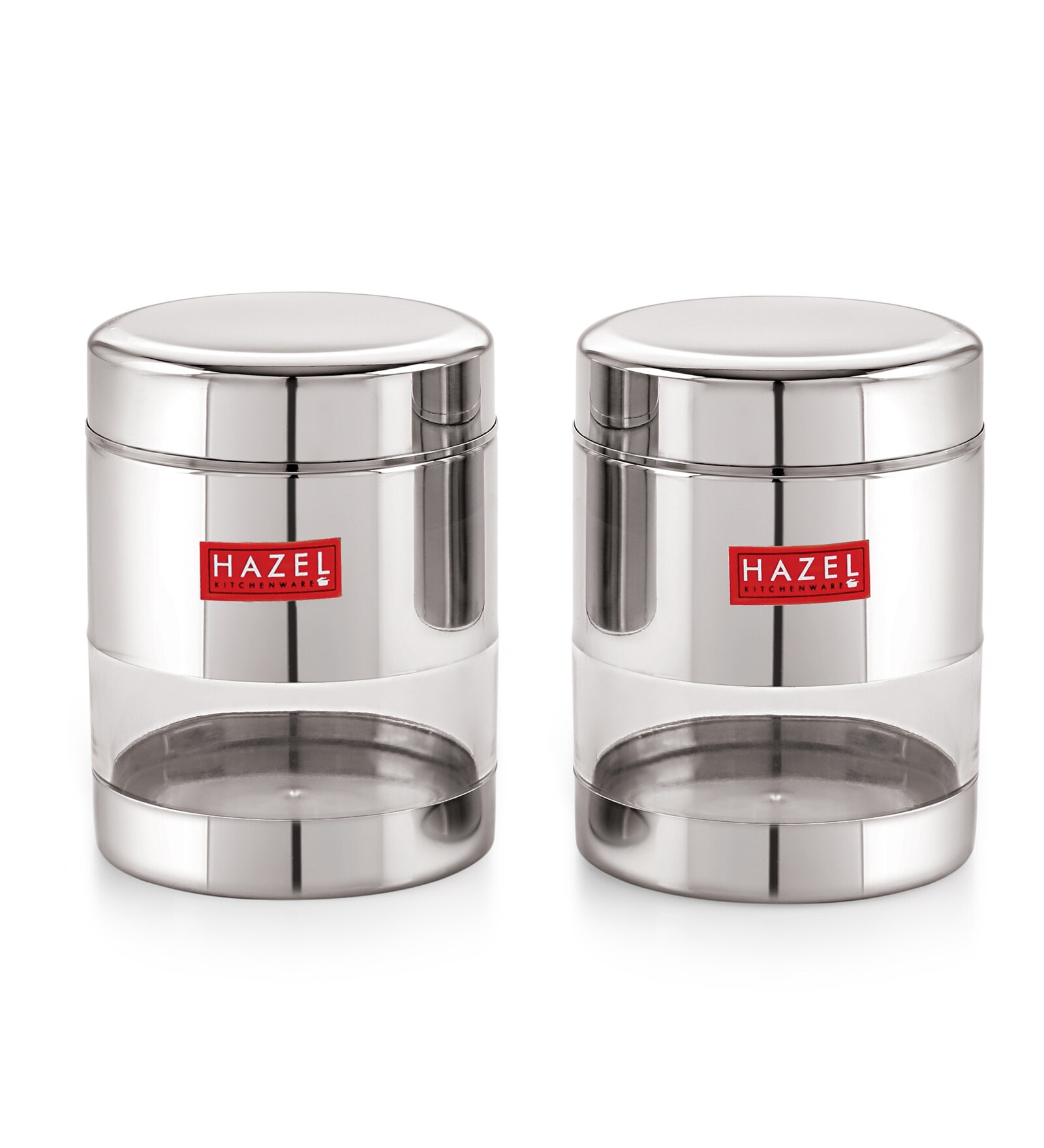 Buy Silver Stainless Steel 400 ml Glossy See Through Storage Container ...